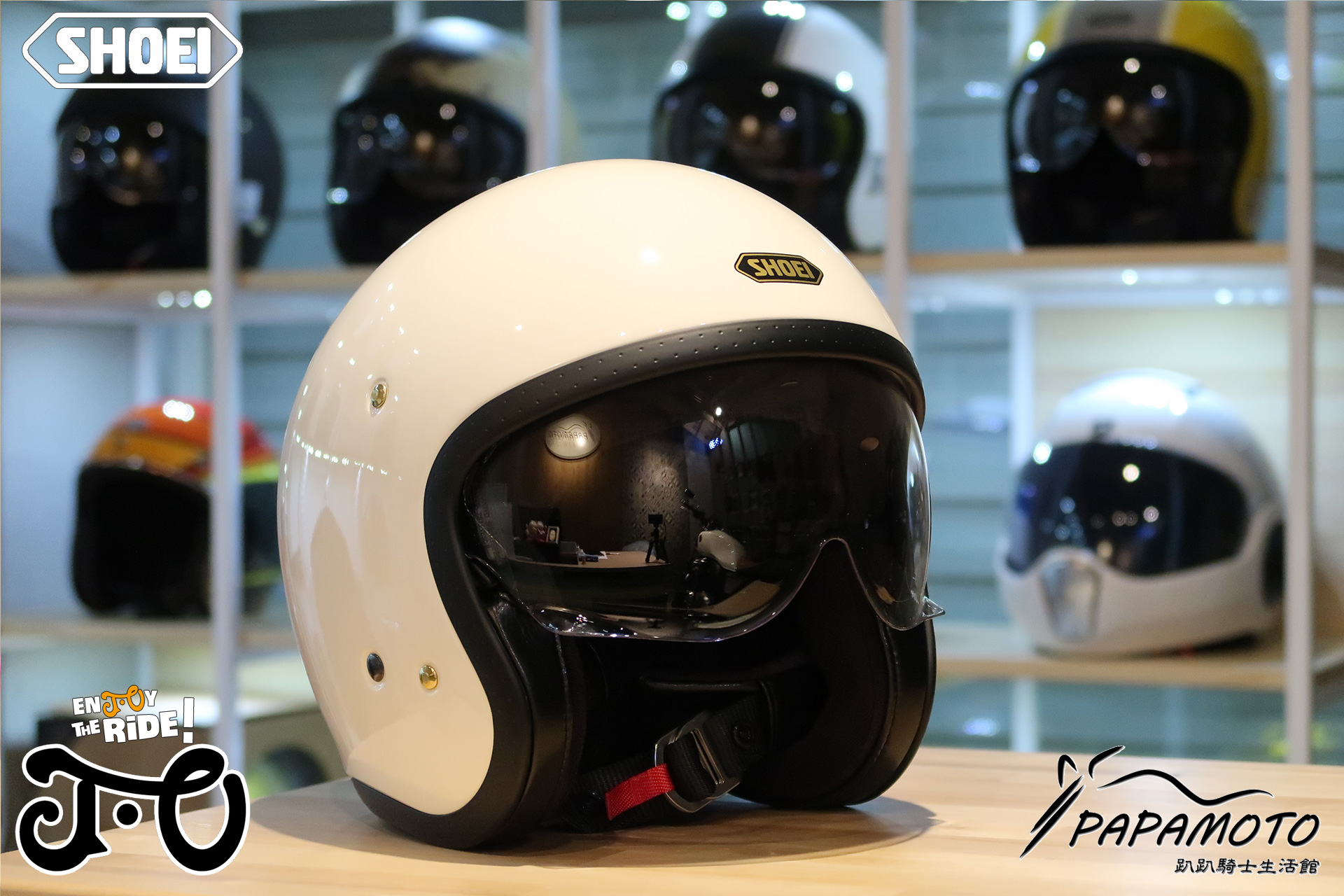 SHOEI JO 白色 復古安全帽 – 趴趴騎士生活館=網路商店